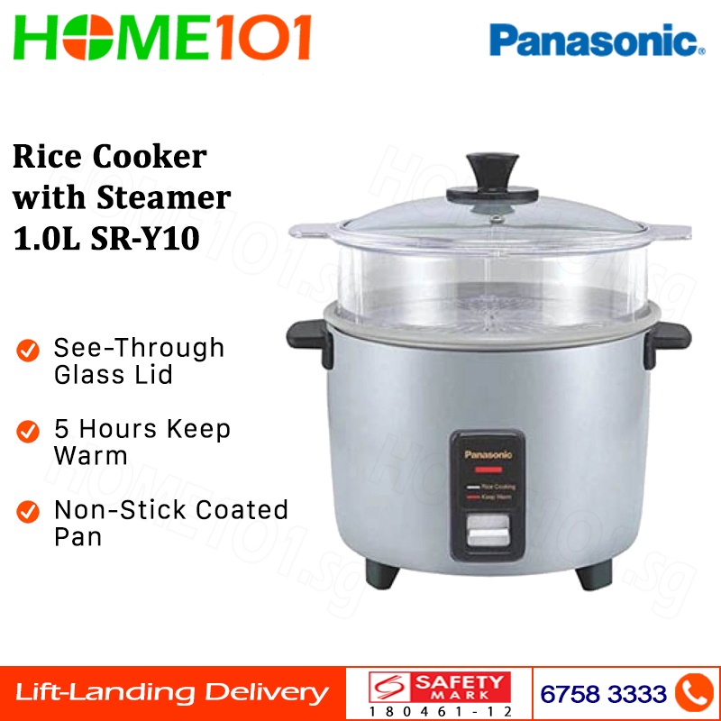 Panasonic Rice Cooker with Steamer 1.0L SR-Y10 | Shopee Singapore