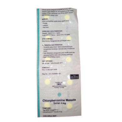 Ctm Trifa 4mg STRIP 10 Tablets - Chlorphenamine Maleate - Anti Allergy ...