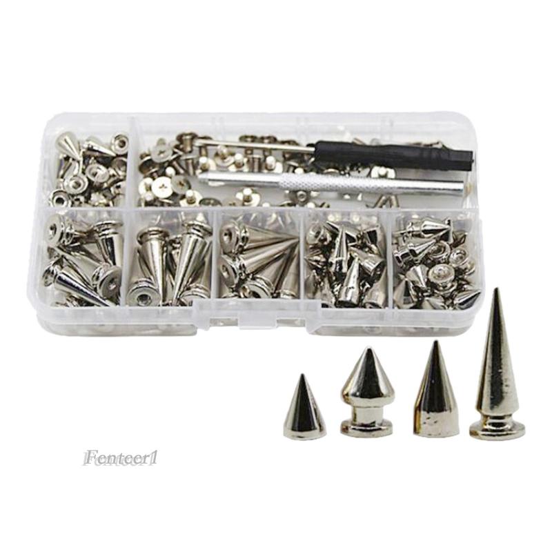 [Fenteer1] 80Pcs Cone Spikes Rivets Stud Screw for Jacket Garment DIY ...