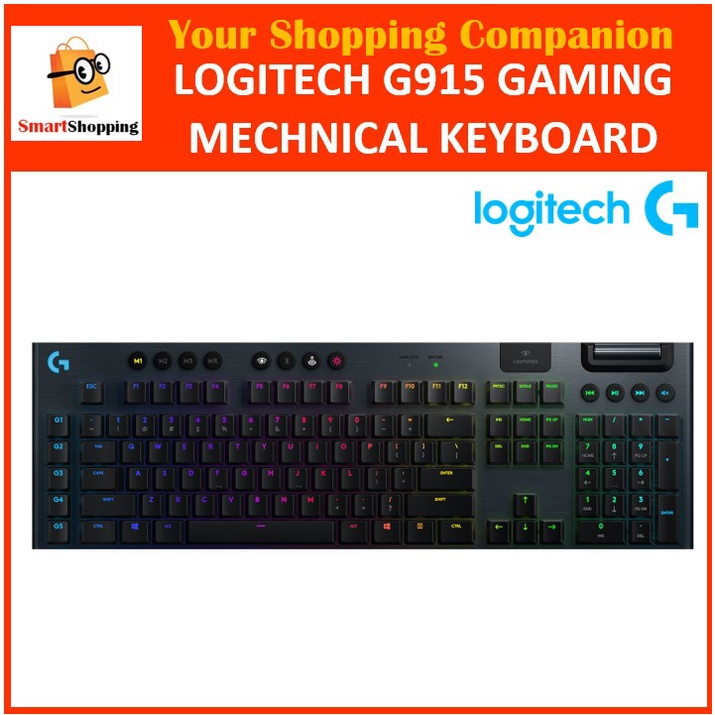 Logitech G915 Lightspeed Wireless RGB Mechanical Gaming Keyboard 2 ...