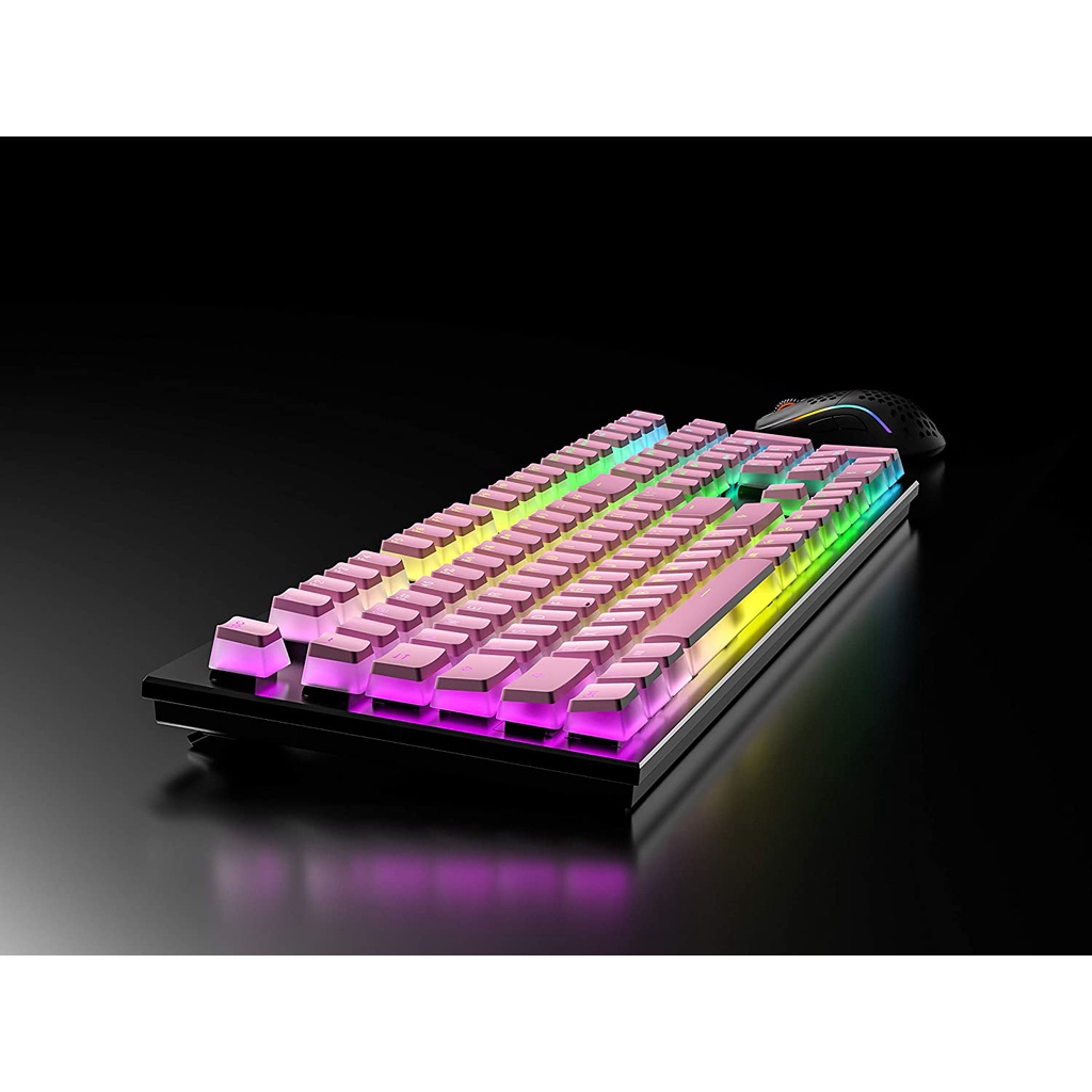 Pink pudding keycap 129 Double Shot PBT pudding keycap Ansi/ISO-Oem ...