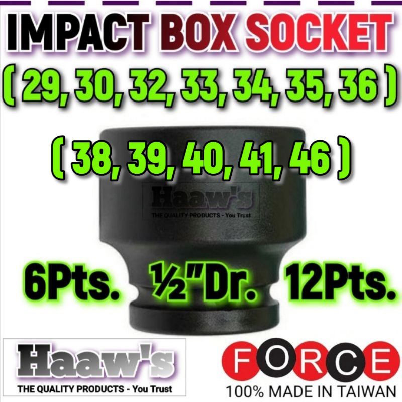 29mm 30mm 32mm 33mm 34mm 35mm 36mm 38mm 39mm 40mm 41mm 46mm IMPACT BOX ...