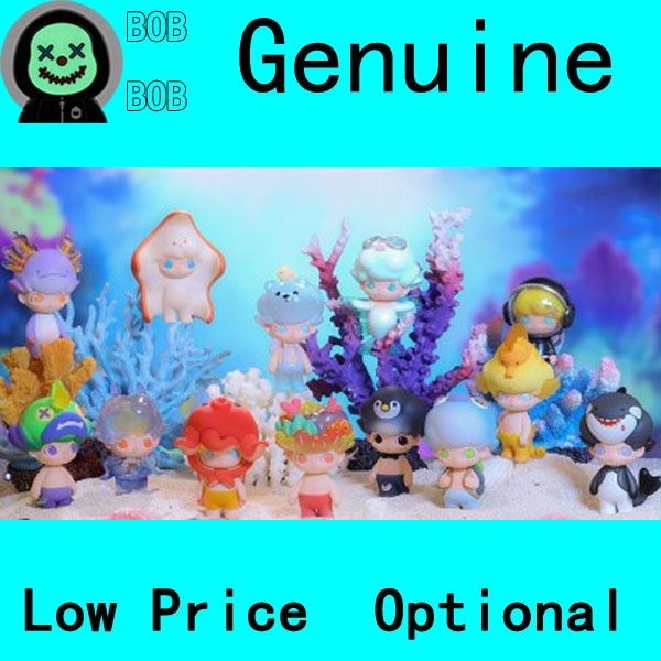 [Genuine] Dimoo Aquarium Series Blind box doll Popmart Cute Figures ...