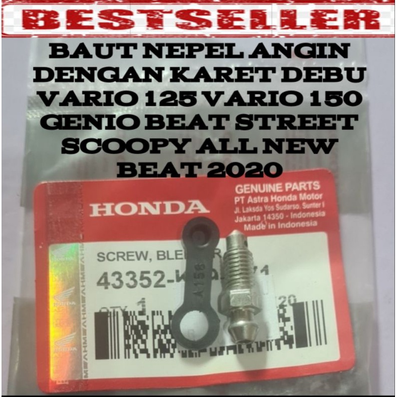 43352-K59-A71 HONDA ALL NEW VARIO 125 150 160 GENIO TOKICO BRAKE FLUID ...