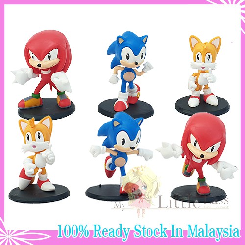 2021 Sonic Cartoon Sonic Knuckles Sonic Tails Classic Sonic PVC Figure ...