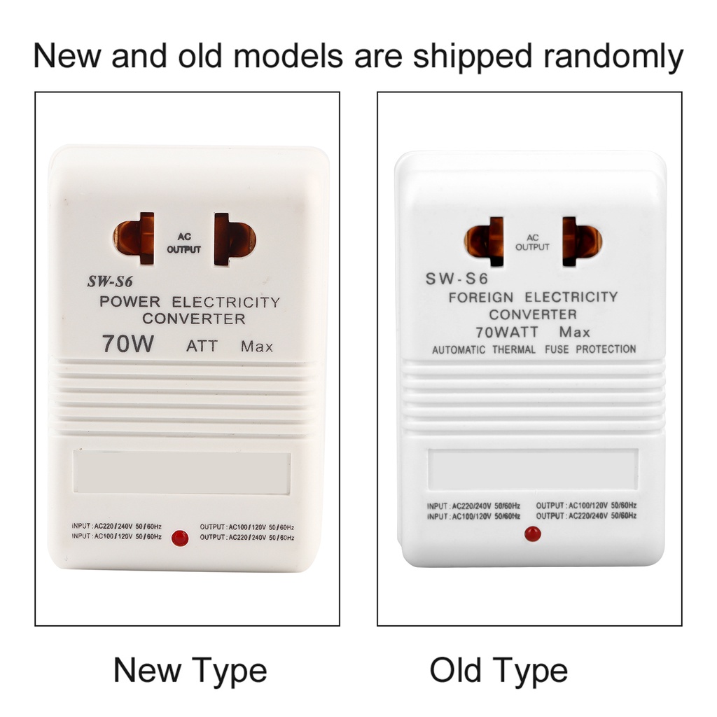 70W 110V/120V to 220V/240V Step-Up&Down Voltage Converter Transformer ...