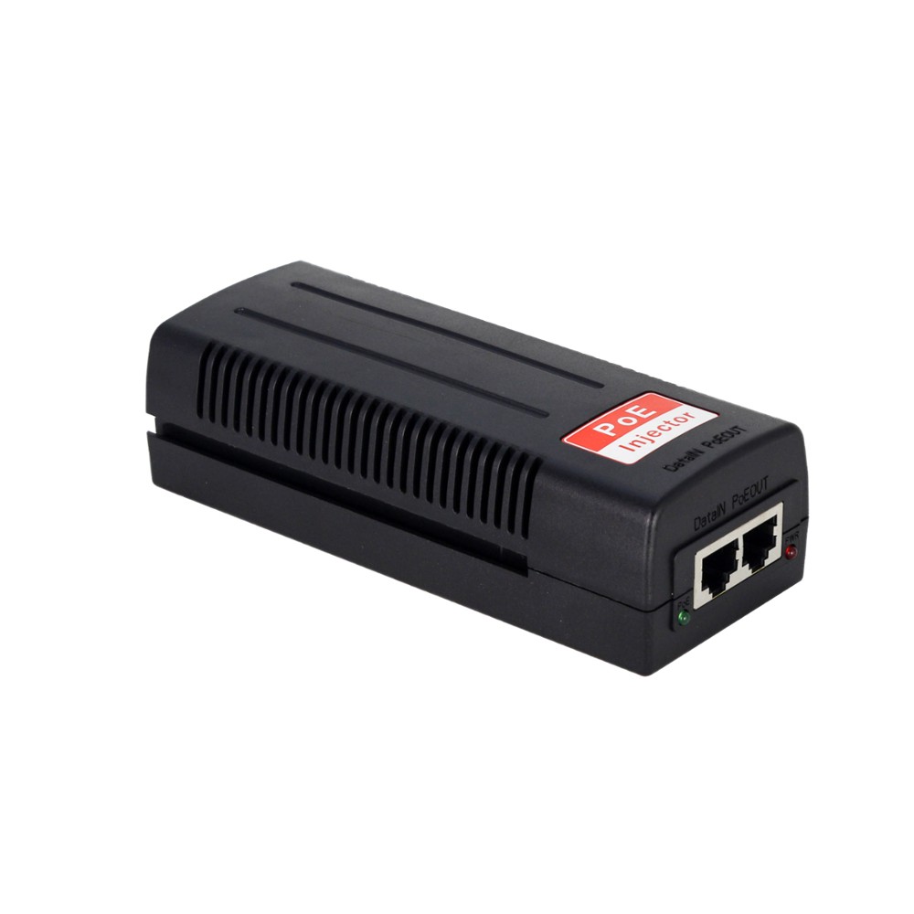 10/100/1000M 1 Port poe injector 48v dc Gigabit Injector 30W 802.3at ...