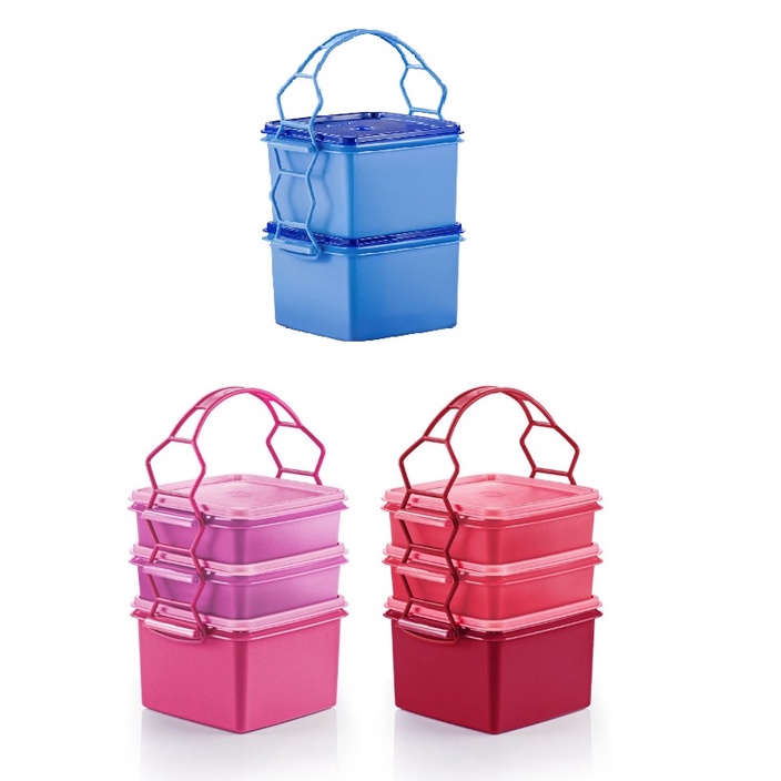 Tupperware Double Deep Blue OR Triffin Delight Set | Shopee Singapore