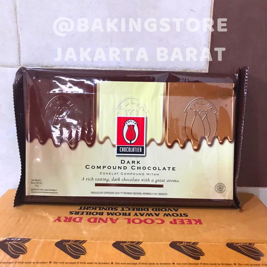 Chocolate tulip dark chocolate compound | Chocolate bar 1 kg | Shopee ...