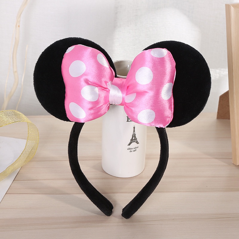 Cute Plush Headdress Toy Mickey Minnie Mouse Headwear Ears Girls Hair ...