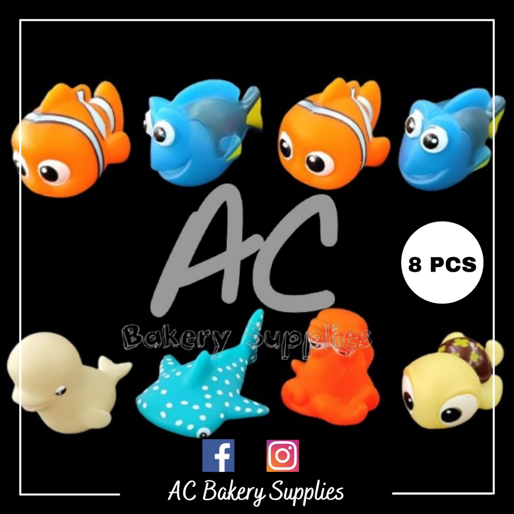 Finding Nemo Dory 8pcs Set Cake Toy Topper / Decoration Patung Hiasan ...