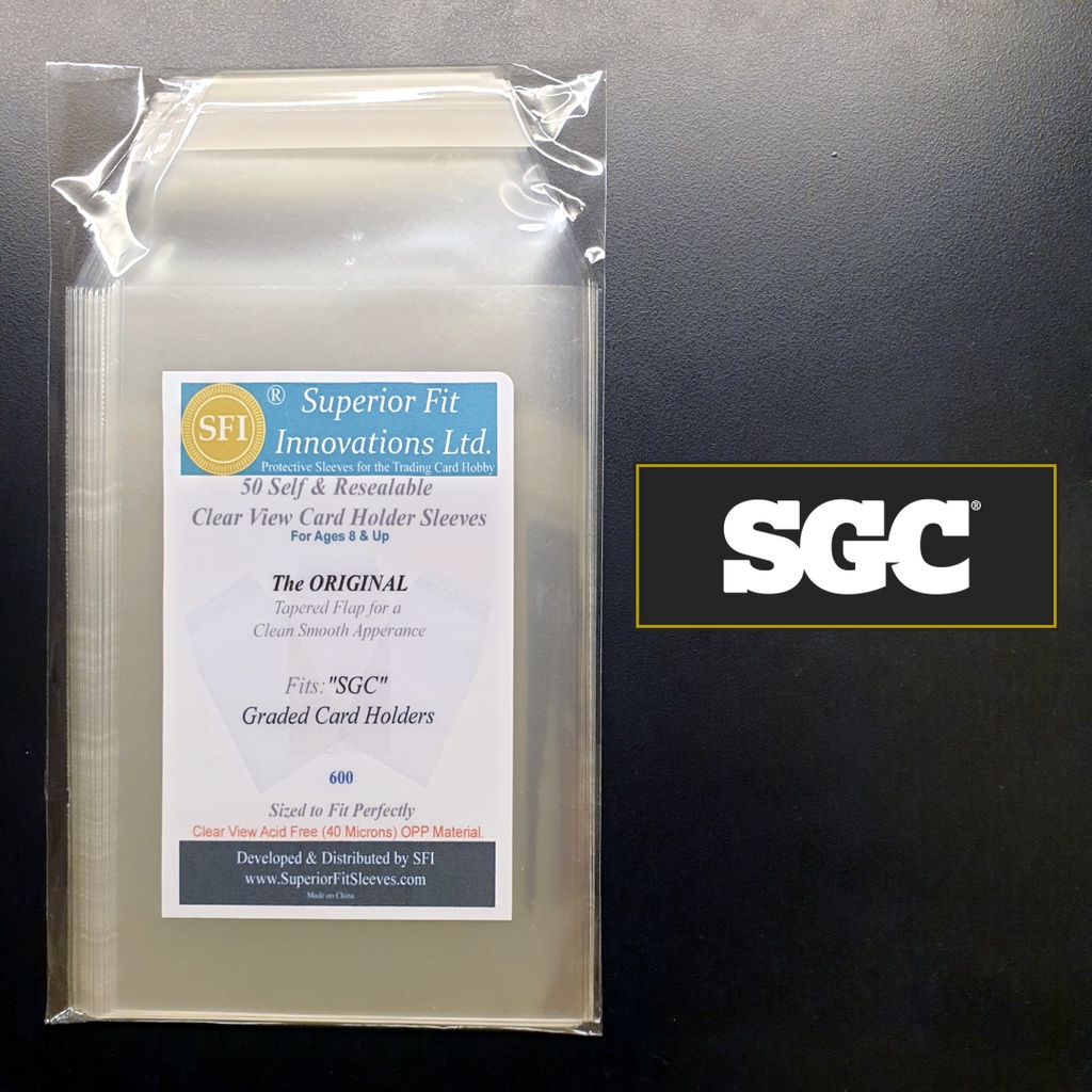 SGC 50 PCS Superior Fit Sleeves for Graded Sports & Gaming Card Holders ...