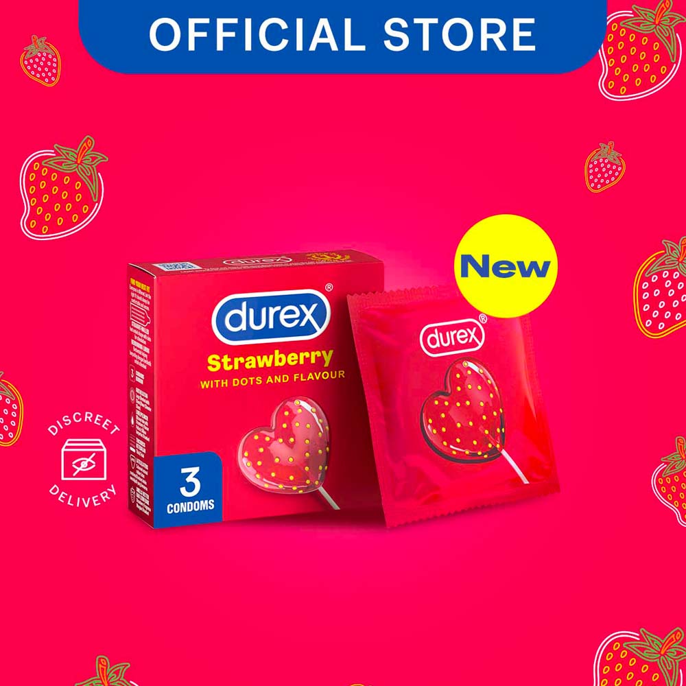 [New]Durex Strawberry Condoms (With Dots & Flavour) | Shopee Singapore
