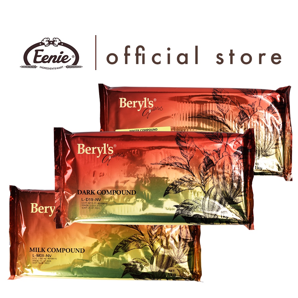 Beryl's Chocolate Compound Block 1kg | 200g | Dark | Milk | White Beryl ...