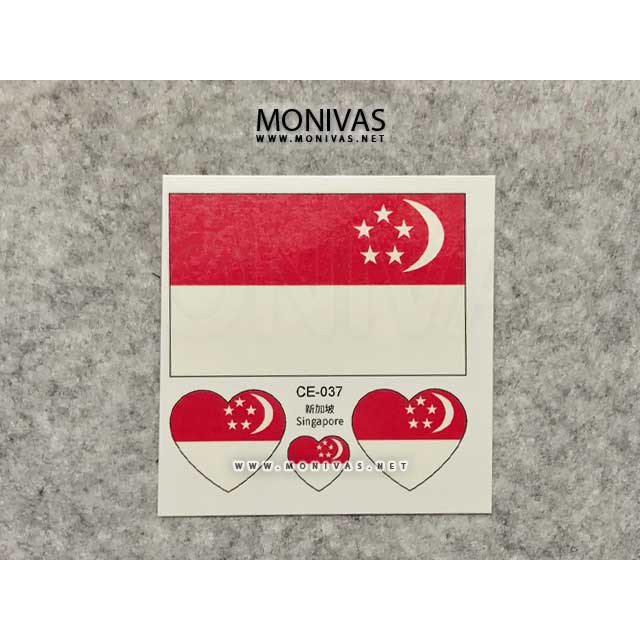 (8pcs) Singapore Flag Temporary Tattoo Stickers NDP National Day ...