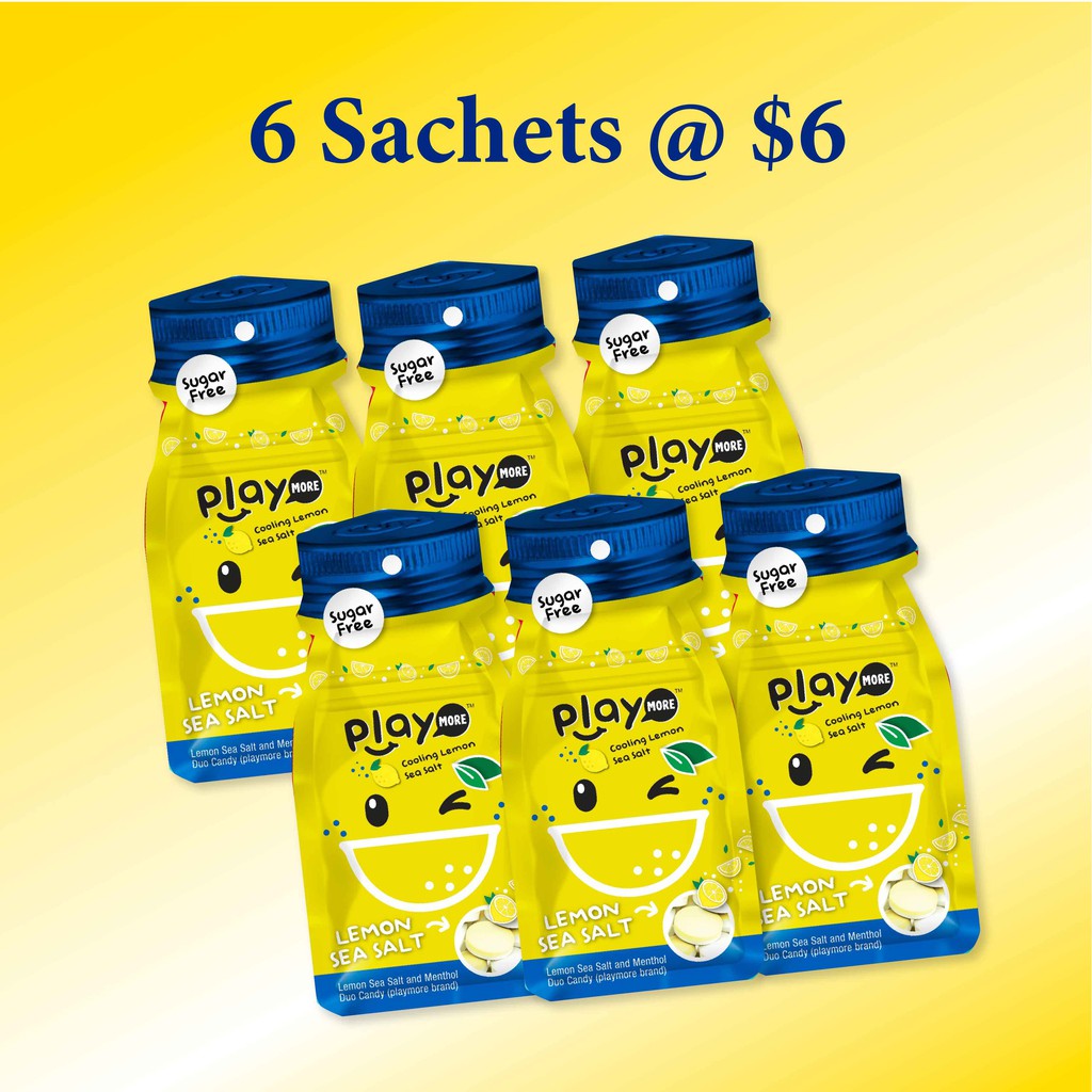 Playmore Cooling Lemon Sea Salt Candy 18gx6 (NEW) | Shopee Singapore