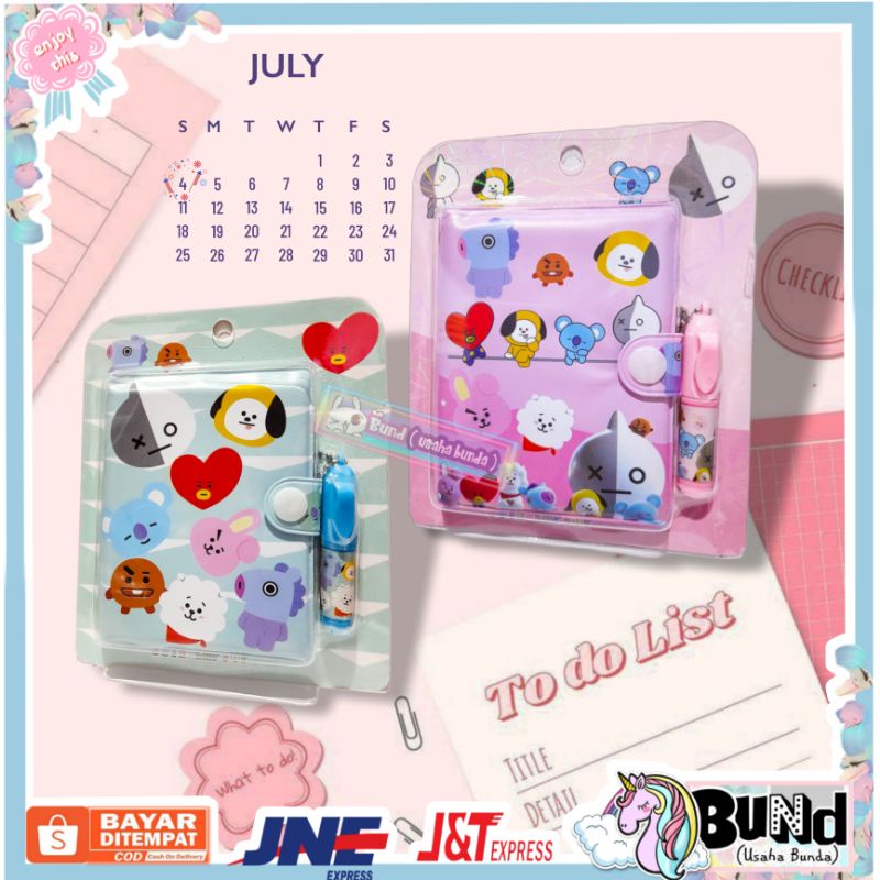 Bund - BT21 DIARY BOOK / BT21 MOTIF SMALL NOTEBOOK / BT21 BOOK + BT21 ...