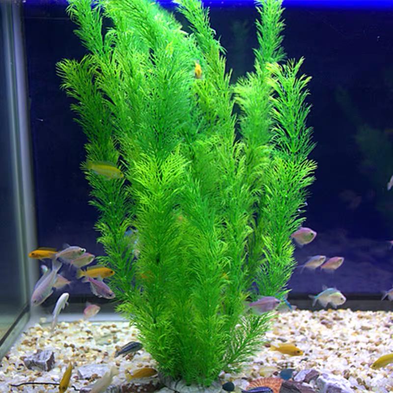 Large Artificial Aquarium Plants Plastic Fake Plants Grass Fish Tank ...