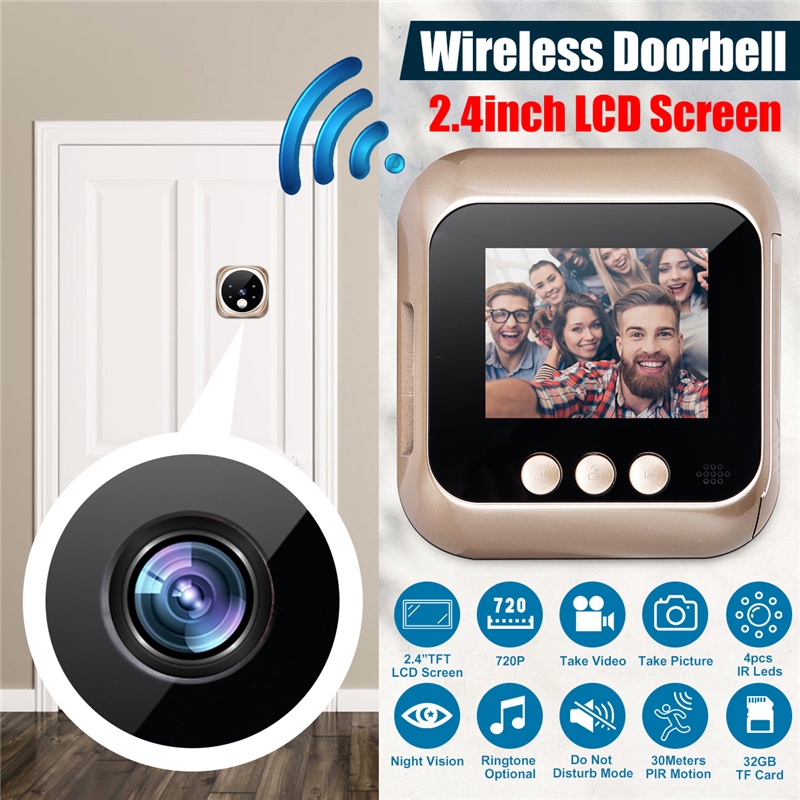 New Door bell with Camera LED Smart Video Doorbell HD720P Night Vision ...