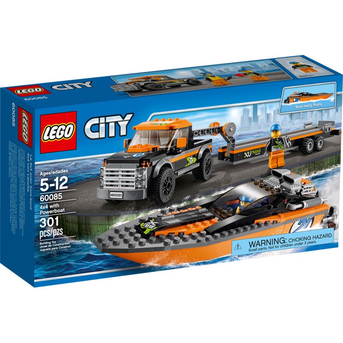 Lego 60085 City 4x4 With Power Boat | Shopee Singapore