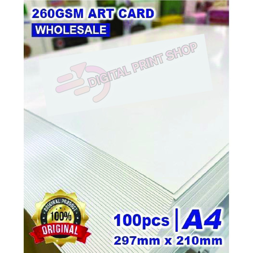 Premium 260gsm 2side Art Card Glossy A3+ (315mm x 468mm) A3 A4 | Shopee ...