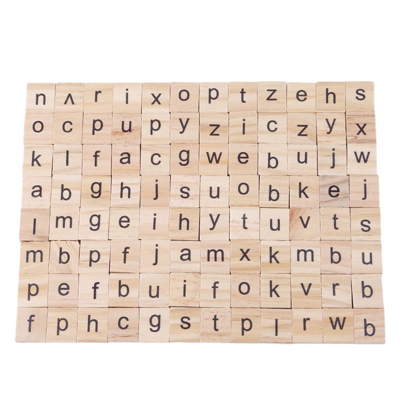 1 Set Wood Letter Tiles Wooden Scrabble Tiles A-Z Capital Letters MN ...