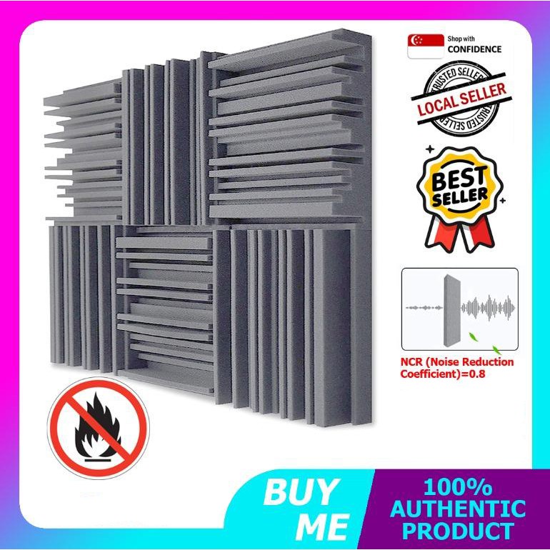 6pcsTroy Studio Acoustic Studio Absorption Foam Panel -Broadband Sound ...