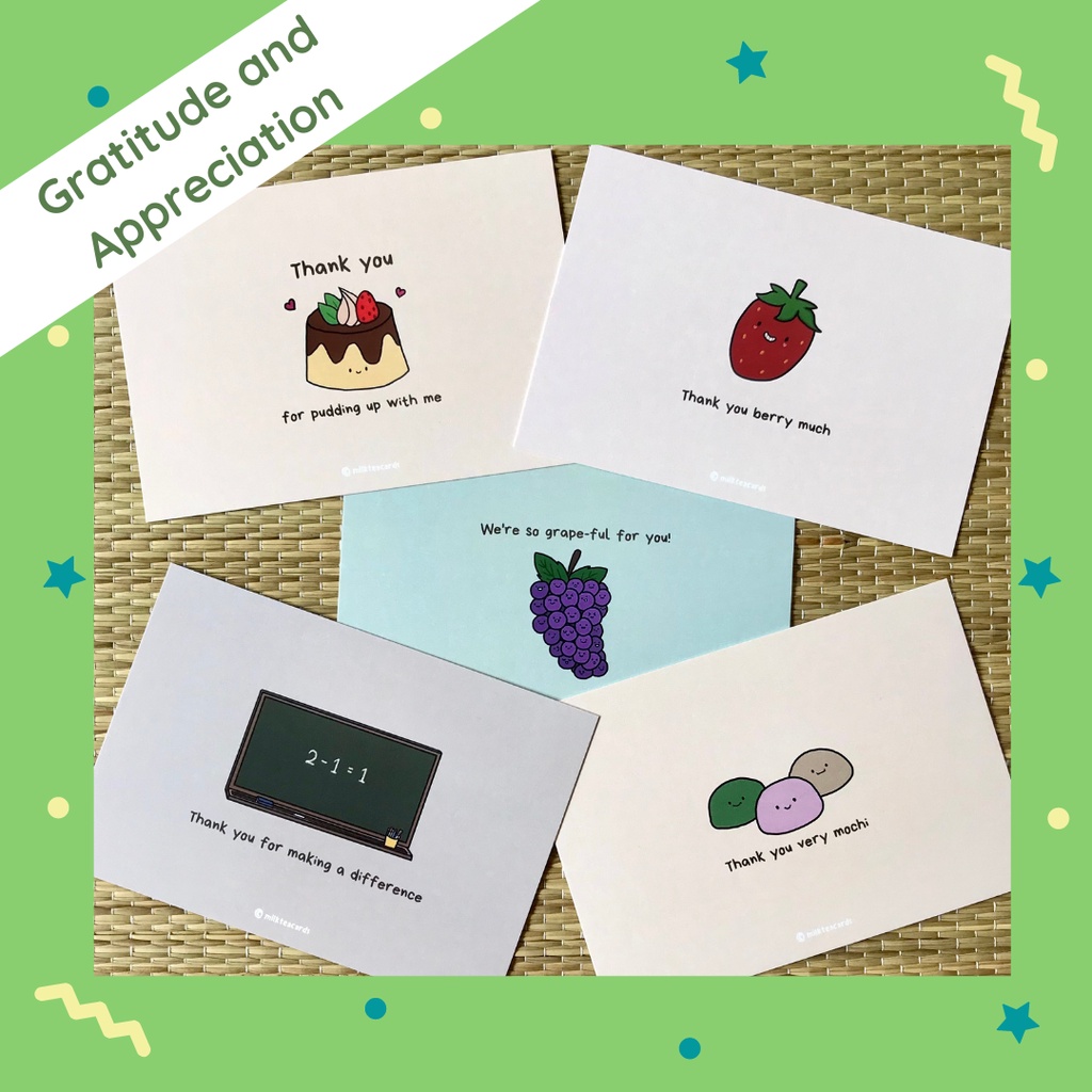 🍑 Cute Greeting Postcards 🍑 | Shopee Singapore