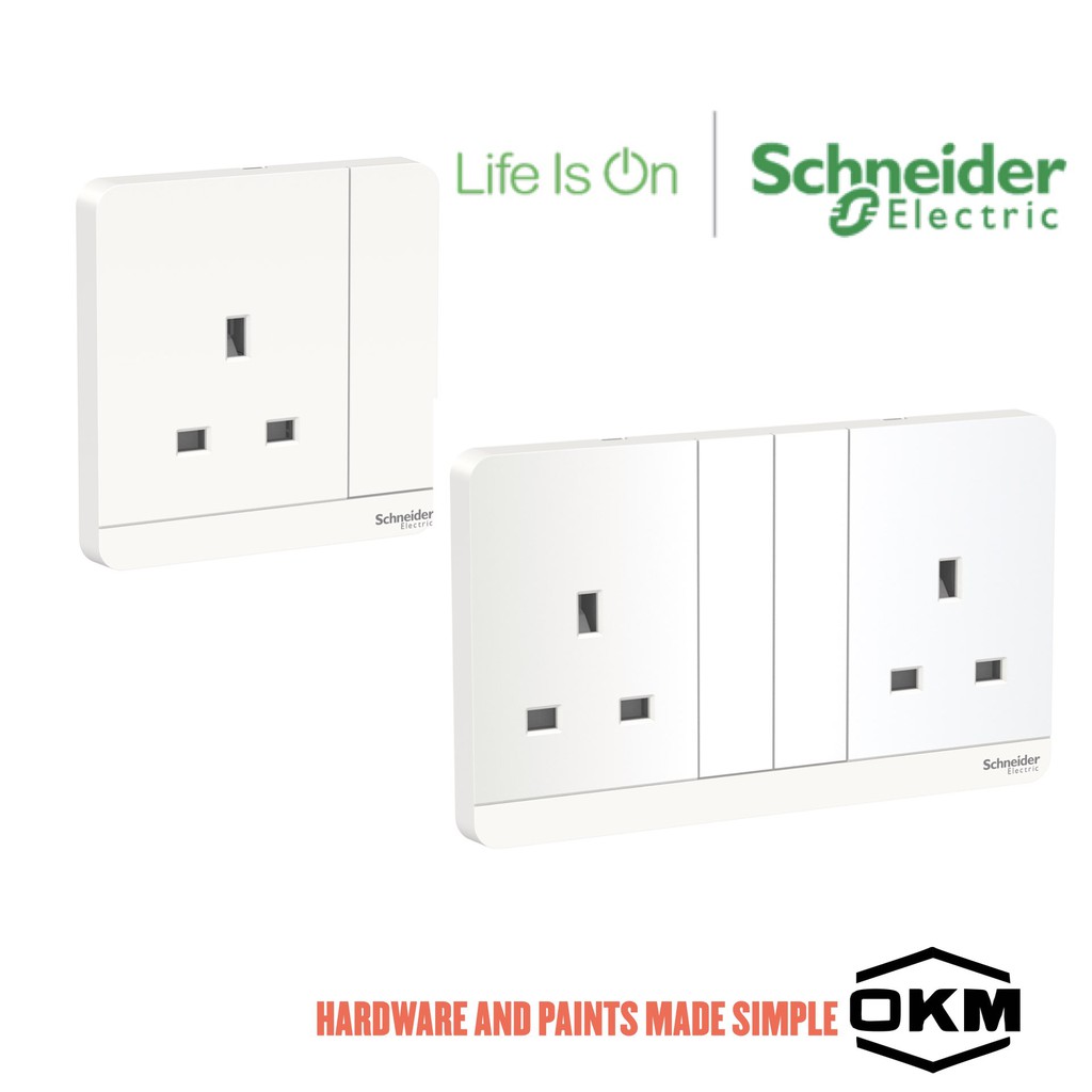Schneider Switched socket AvatarOn, 3P, 13 A, 250 V, White | Shopee ...