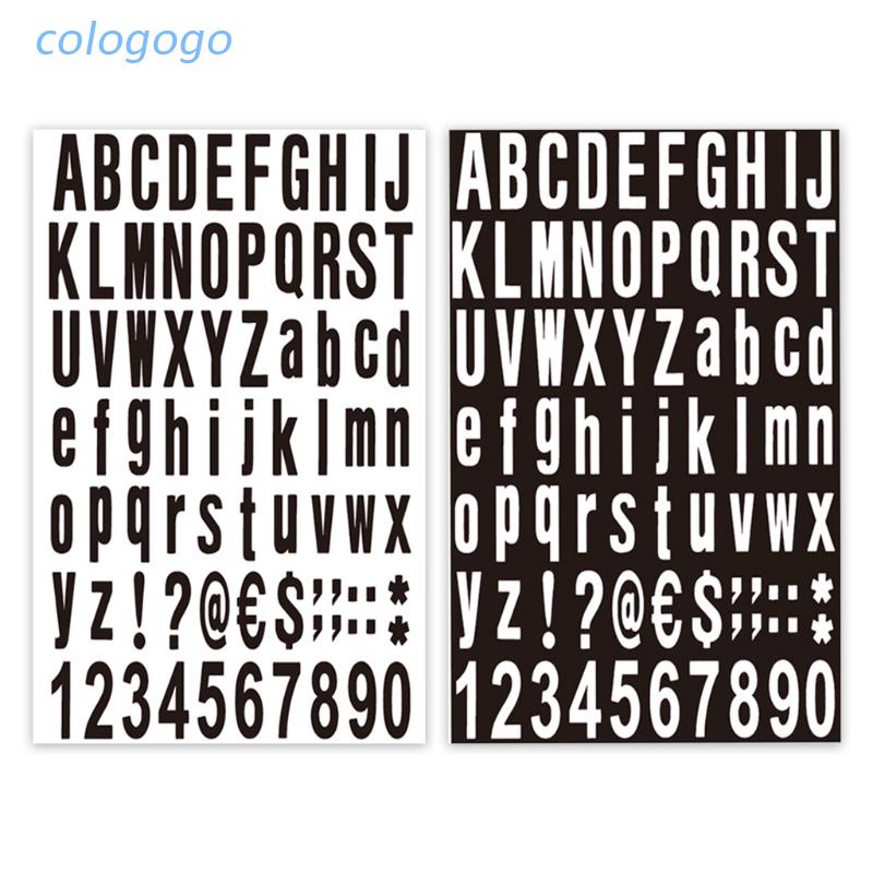 COLO 5 Sheets Adhesive Vinyl Sticker Alphabet Number Stickers DIY ...