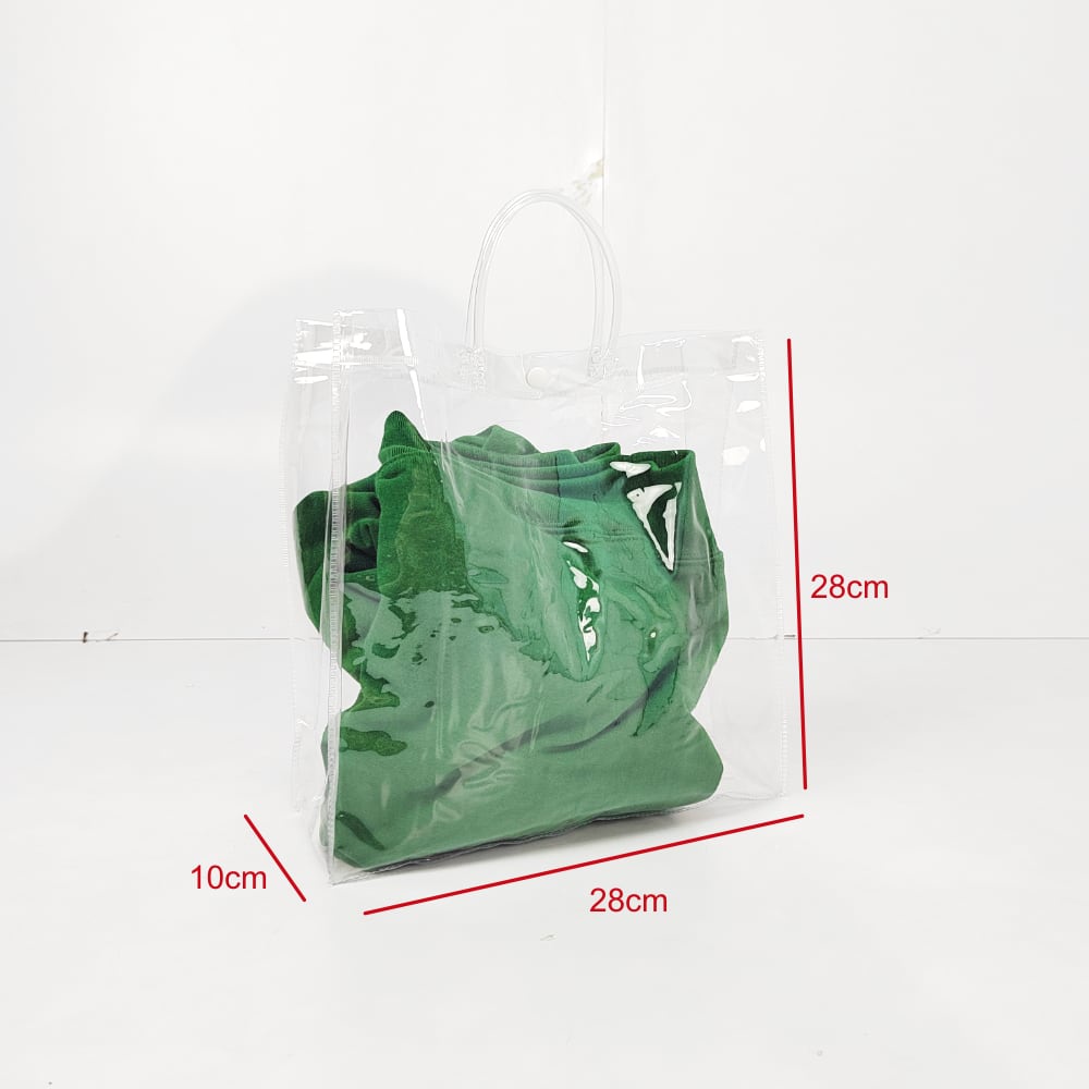 1PC PVC Clear Bag/ Tote bags/ Transparent PVC bag with handle/ gift bag ...