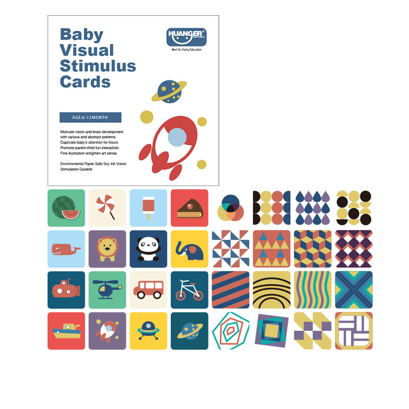 Newborn Baby Visual Stimulation Training Card Early Learning ...