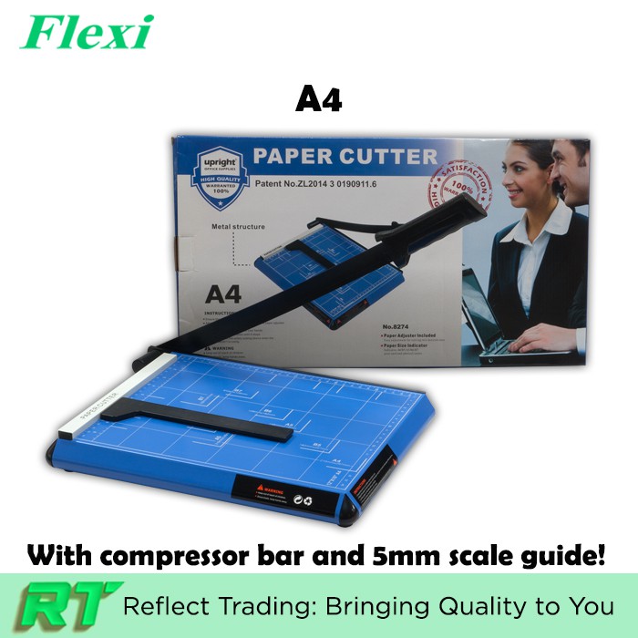 Flexi A4 Guillotine Paper Cutter, Magnetic Paper Guide, Safety Lock ...