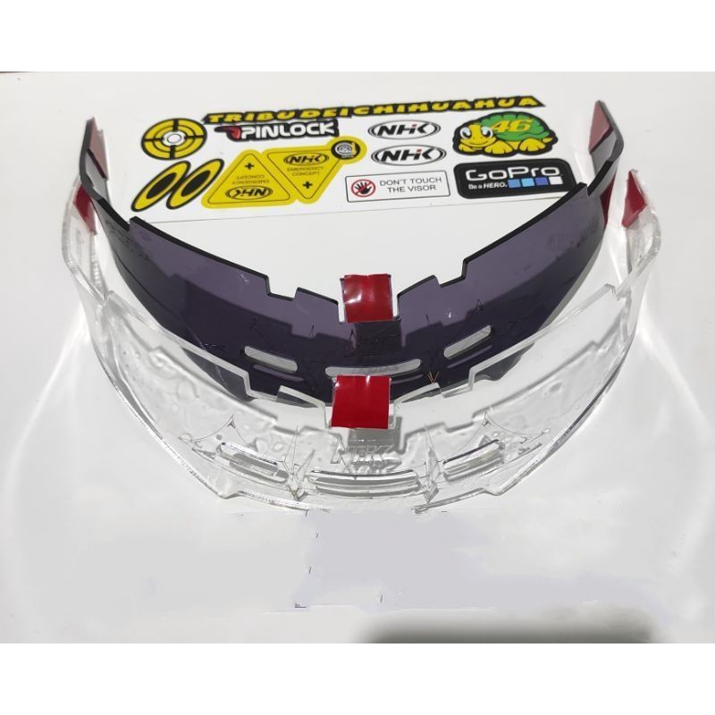 Helmet Spoiler Package+visor sticker. Pnp NHK Rx9+NHK GP1000+NHK ...