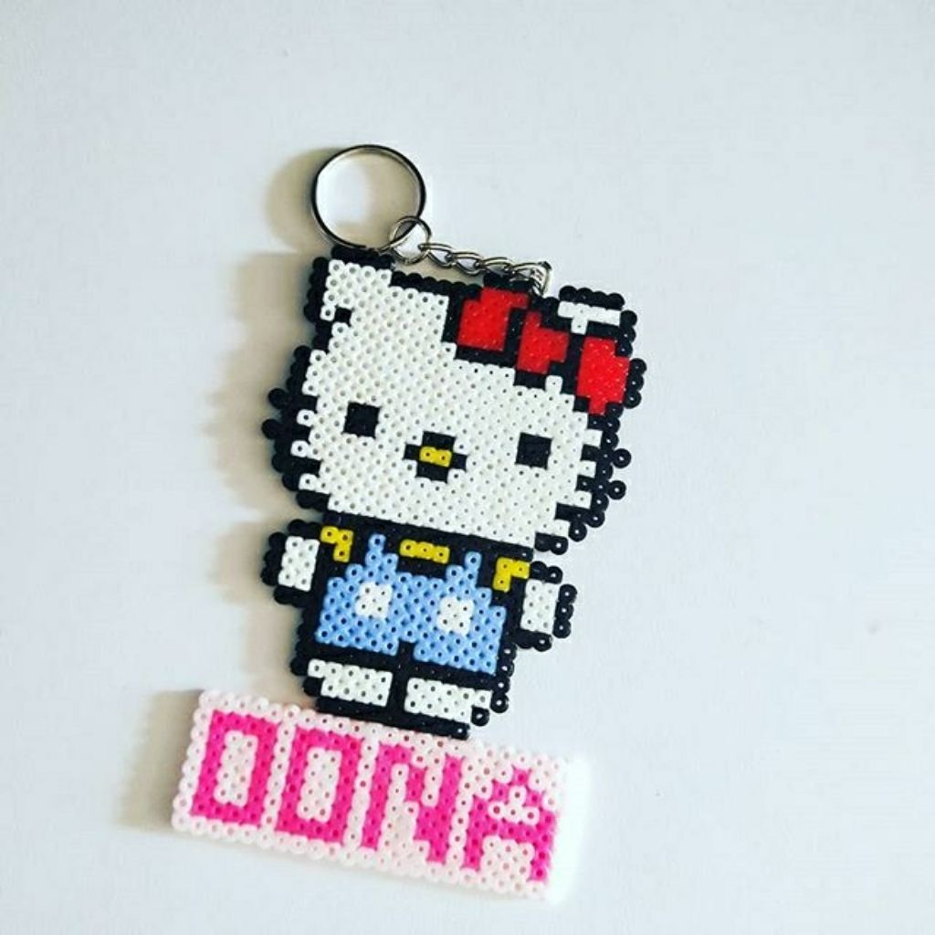 Custom hello kitty perler bead keychain | Shopee Singapore
