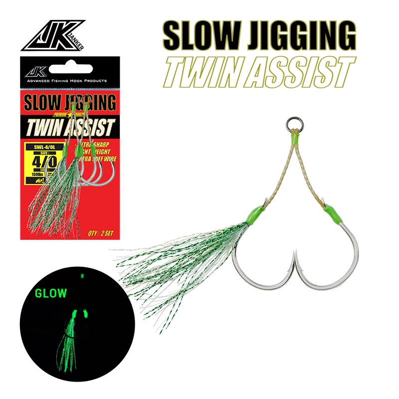 JK Fishing SWL Slow Jigging Hook Set (Long Assist Line Series) | Shopee ...