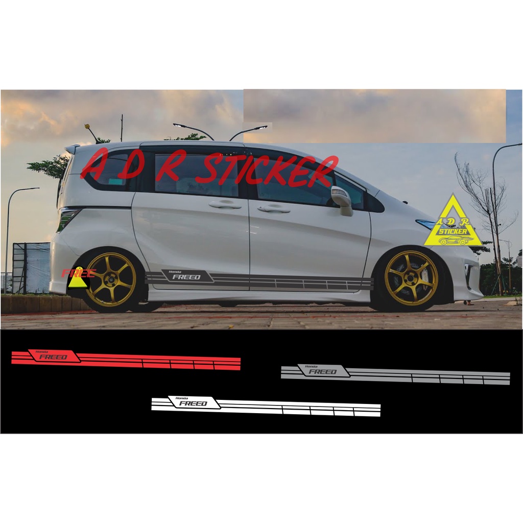 Cuting STICKER Car STICKER FREED LIST STICKER Side Side Car HONDA FREED ...
