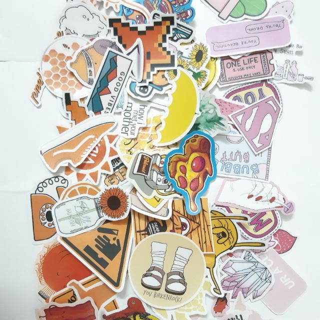 Combo of matte-rolled stickers, large packs of many types, small sizes ...