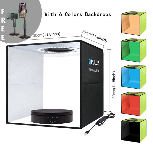 PULUZ 40cm 30CM Light Box Photography Photo Studio Box. Ring LED ...