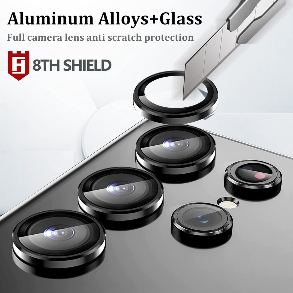 🇸🇬 8TH SHIELD Aluminium Alloys+Glass Camera Lens Protector Set for ...