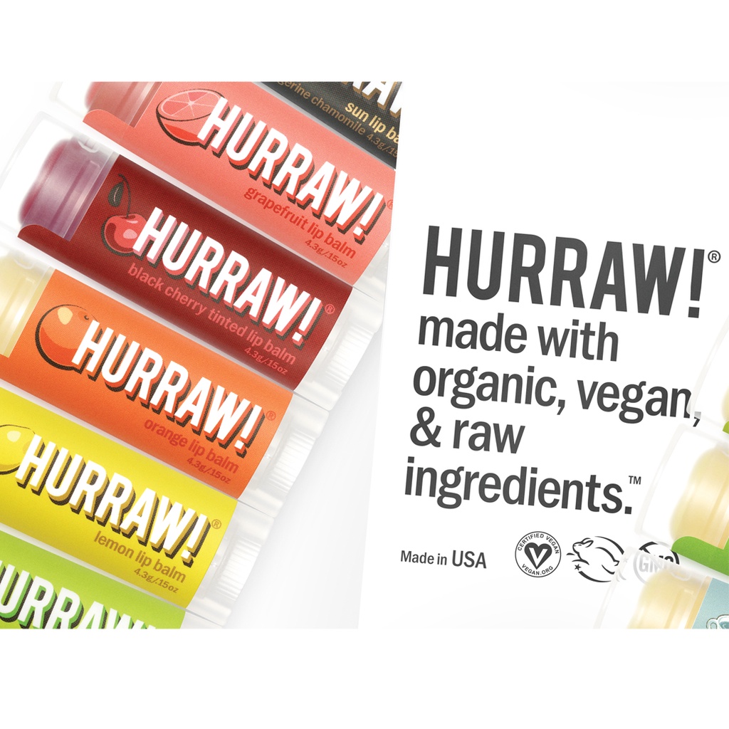 Hurraw! Lip Balm, Beewax-Free, 4.3 g | Shopee Singapore