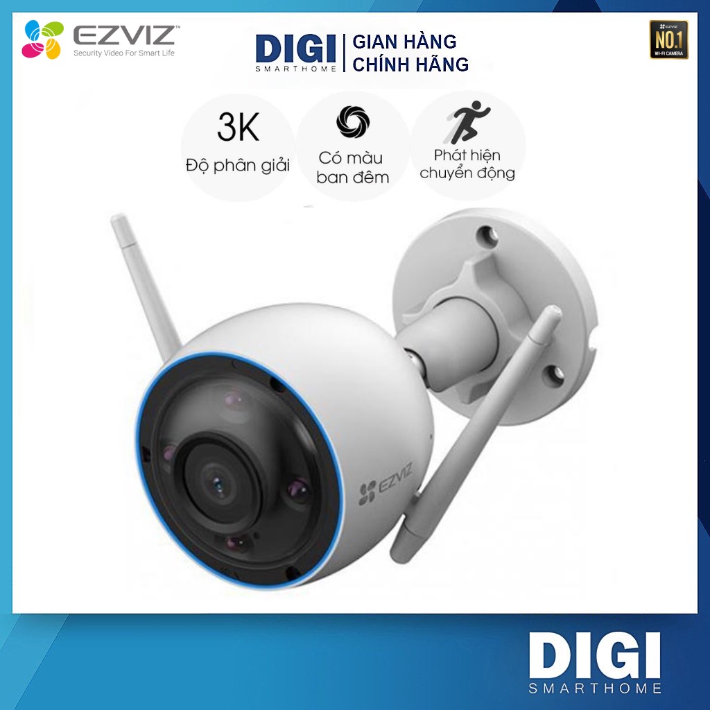 EZVIZ H3 Full HD 5.0MP WIFI Camera (Premium 5MP H3 Version), 2-Way Talk ...