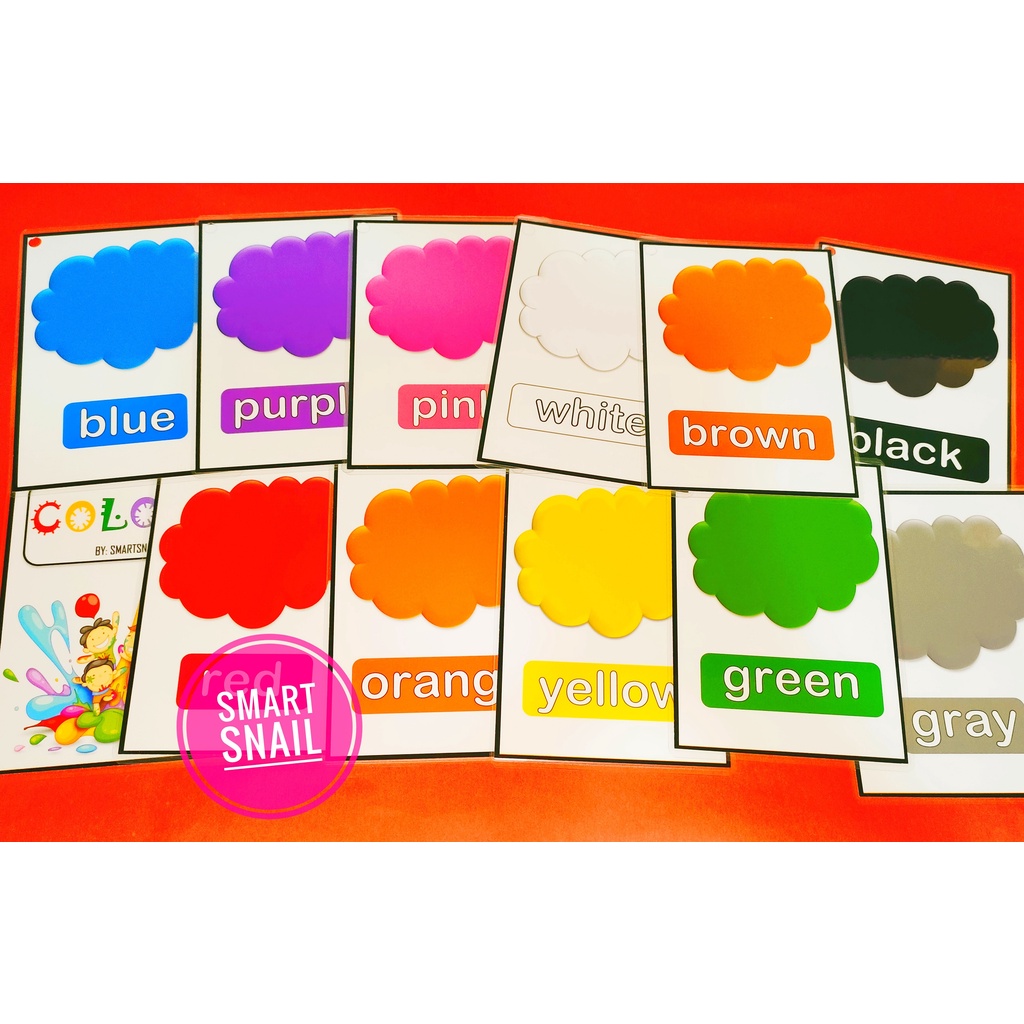 Colors Flashcards- LAMINATED | Shopee Singapore