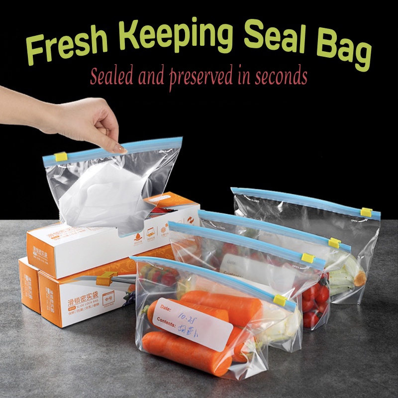 Fresh Keeping Bag Freezing Preservation Zipper Sealed Bags For Kitchen ...