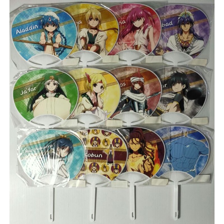 Anime Fan MAGI: labyrinth of magic Size 19.5 cm 12 Patterns Original ...