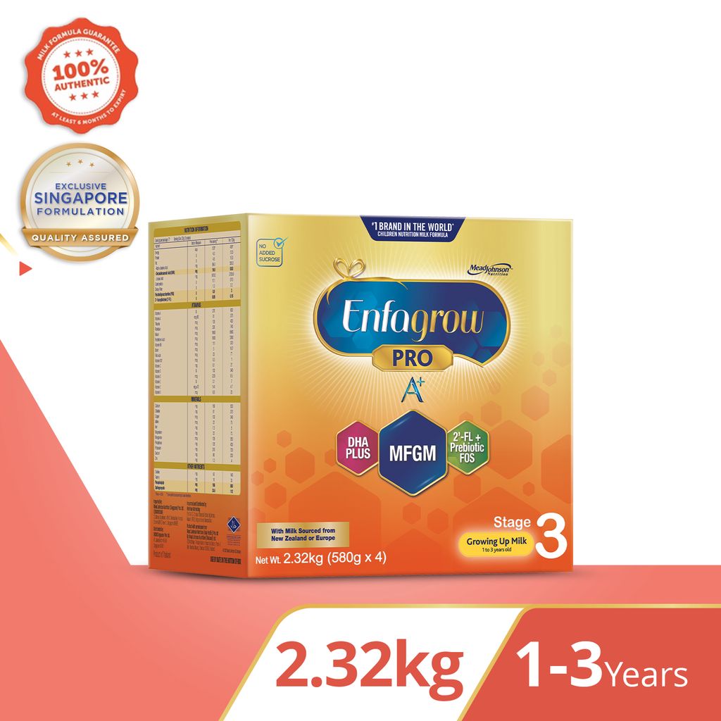 Enfagrow Pro A+ Stage 3 Milk Powder Formula For Children DHA+ (1-3Y) Value Pack 2.32kg | Shopee ...