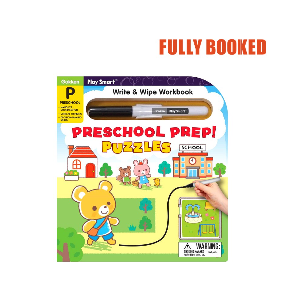 Play Smart: Preschool Prep! Puzzles, Write & Wipe Workbook (Board Book ...