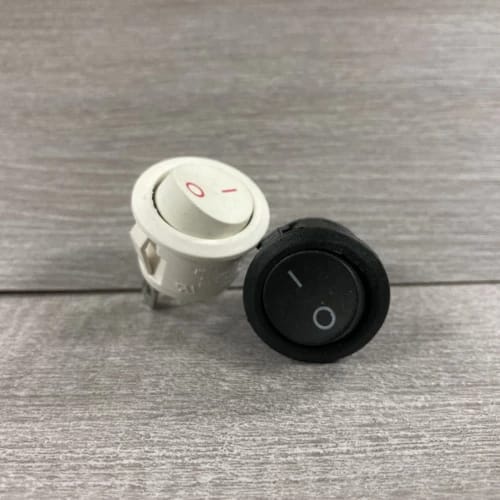 PUTIH HITAM 2pin On-Off Round Light Switch / Switch - 2 Feet Black and ...
