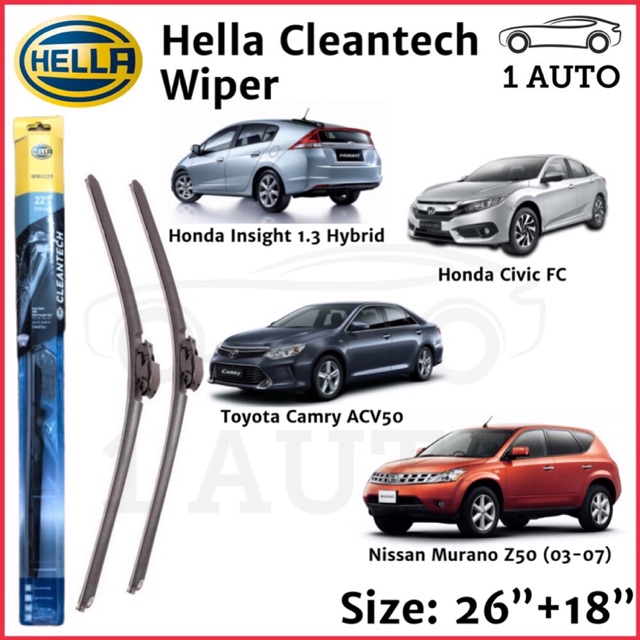 HELLA GERMANY CLEANTECH WIPER for TOYOYA CAMRY ACV50 HONDA CIVIC FC ...