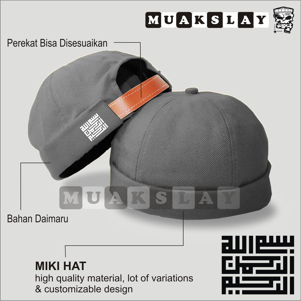 Miki Hat Caps For Adults Miki Hat Caps BISMILLAH OR CUSTOM Pictures Of ...